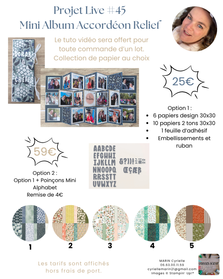 Mini-album en relief – Cyrielle de Univers Scrap By Cy